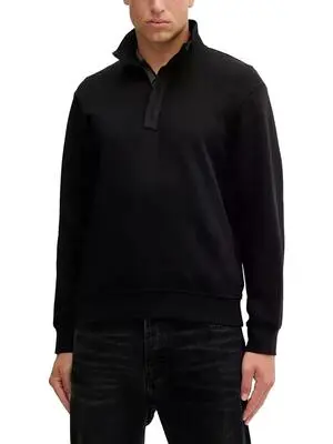 Armani Exchange Zip Collared Sweatshirt - Black