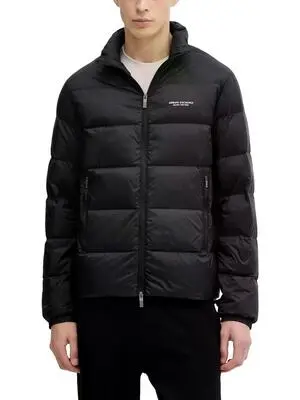 Armani Exchange Quilted Zip Jacket - Black