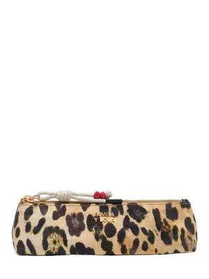 Bimba Y Lola Leopard Print Makeup Bag - Neutrals