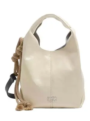 Bimba Y Lola Knot Leather Mini Bag - Neutrals