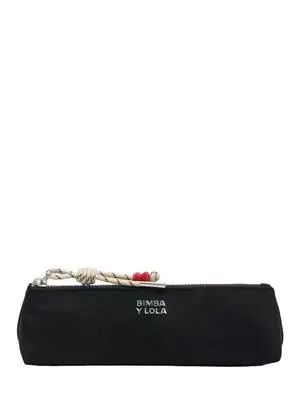 Bimba Y Lola Cord-detail Make Up Bag - Grey