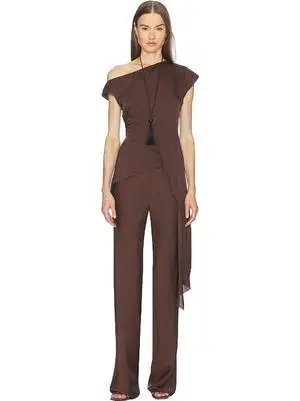 SRG Selena Silk Top - Brown