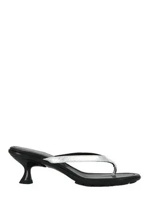 MANSUR GAVRIEL Mari Metallic Thong Sandals - Silver