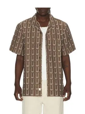 Marine Layer Dobby Resort Shirt - Brown