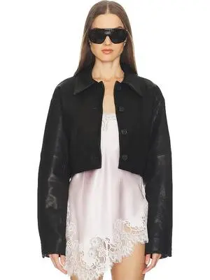 SRG Alina Leather Jacket - Black