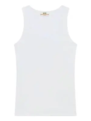 Gcds Ribbed Tank Top - White