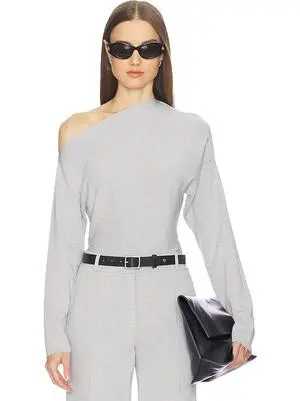 SRG Lesly Off Shoulder Knit Top - Light Grey