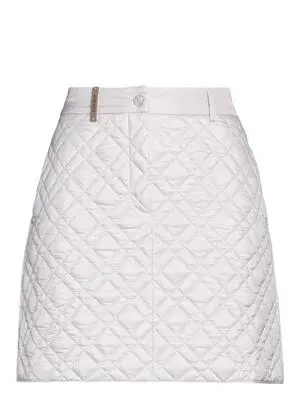 Peserico Mini Flared Quilted Skirt - Grey