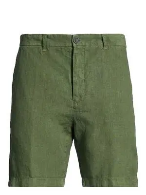 120% Lino Linen Bermuda Shorts - Green