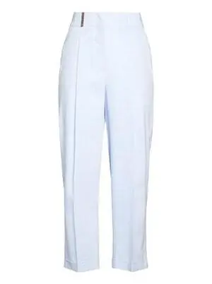 Peserico Linen & Virgin Wool Straight-leg Pants - Blue