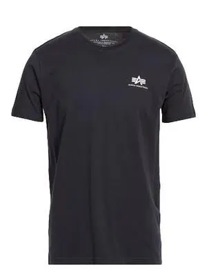 Alpha Industries Man T-shirt Grey Size M Cotton Navy