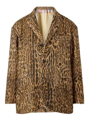 VISVIM Bowen Leopard-print Silk Blazer 3