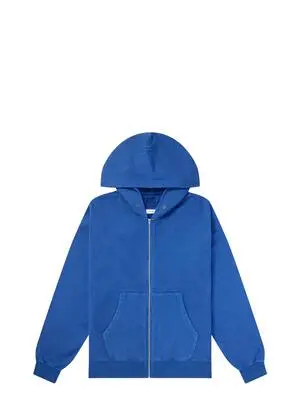Visvim Jumbo Cotton-jersey Zip-up Hoodie - Blue