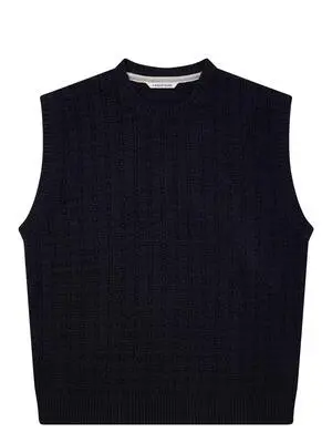 A KIND OF GUISE Tembe Cable-knit Cotton Vest - Black