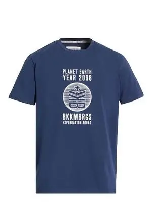 BIKKEMBERGS T-shirt Size Cotton, Lycra - Navy