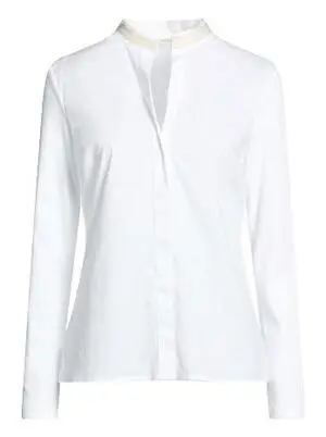 Peserico Shirt With Mandarin Collar - White