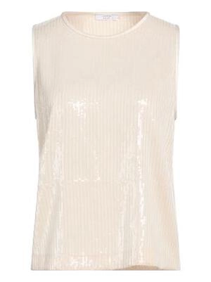 Peserico Sleeveless Top With Sequins - Cream