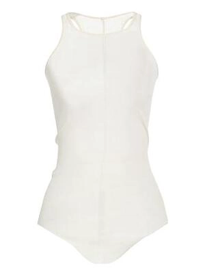 Rick Owens Cream Cotton Jersey Tank Top - White