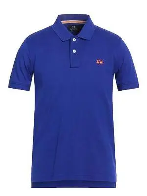 LA MARTINA Polo Shirt Size Cotton - Bright Blue