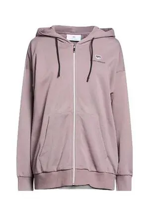 CHIARA FERRAGNI Cotton Zip-up Hoodie - Beige