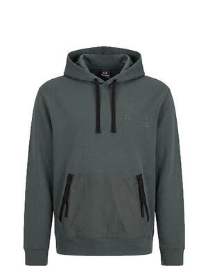 Armani Exchange Hooded Sweatshirt With Brand Logo - Green
