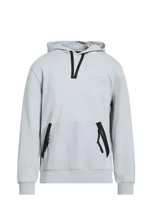 Armani Exchange Hooded Sweatshirt With Brand Logo Light Grey