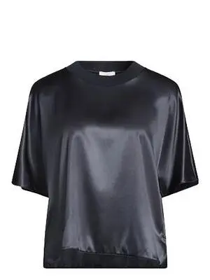Peserico Satin Top With Piped Trims - Blue