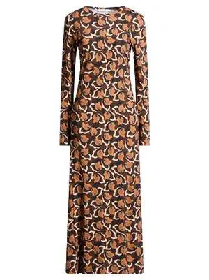 Malìparmi Printed Maxi Dress - Brown