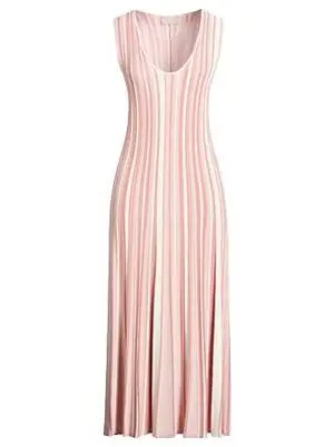 DRUMOHR Midi Dress With Striped Intarsia Knit - Pink