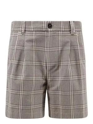 AMARANTO AMARANTO Madras Plaid Shorts Beige