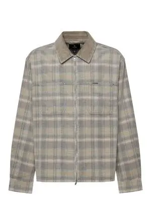 REPRESENT Corduroy Shirt With Check Motif - Grey