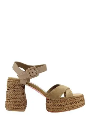 CHRISTIAN LOUBOUTIN Calakala 85 Leather Platform Sandals