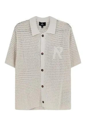 REPRESENT Pico Cotton Blend Polo Shirt - Beige
