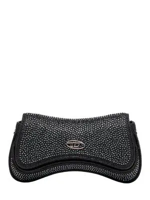 DIESEL® Crossbody Bag With Rhinestone Detail - Black