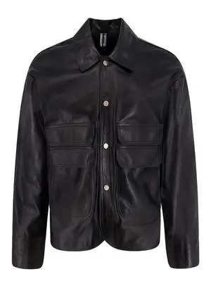 DFOUR Leather Jacket - Black