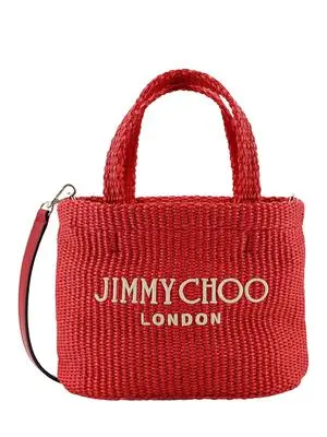 JIMMY CHOO Raffia Crossbody Bag With Embroidered Logo