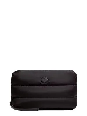 Moncler Nylon Caradoc Beauty Case With Metal Logo - Black