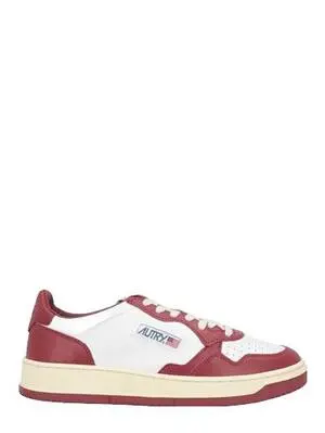 AUTRY Leather Low-Top Sneakers Red