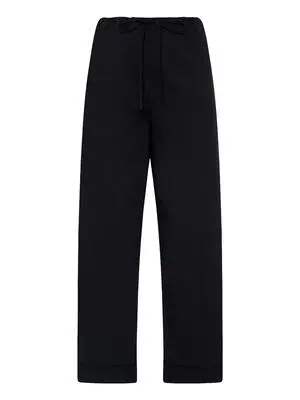 THE ROW Delano Cotton Pants - Black