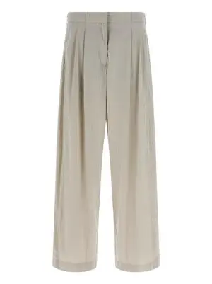 THE ROW Iven Wide Leg Trousers Grey