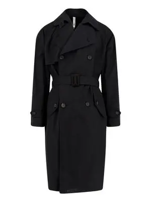 HEVO Motolese Nylon And Cotton Trench - Black