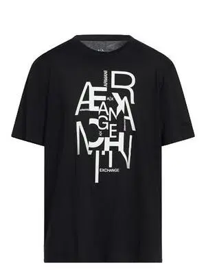 Armani Exchange Man T-shirt Midnight Blue Size S Pima Cotton Black