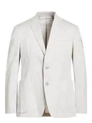 HACKETT Single-Breasted Blazer Grey