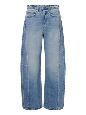 B Sides Slim Lasso High-rise Wide-leg Jeans - Blue