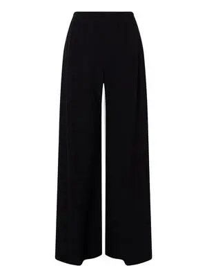 THE ROW Gala Crepe Wide-leg Pants - Black