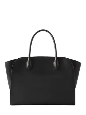 THE ROW Marlo 12 Leather Tote - Black