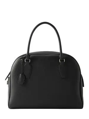 THE ROW India 12.00 Textured Leather Tote Bag - Black