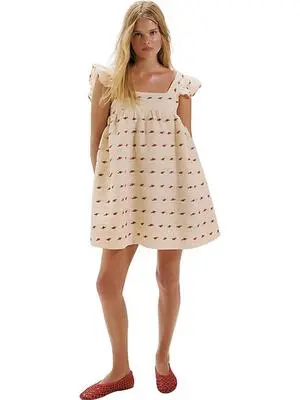 For Love & Lemons Aster Babydoll Mini Dress - White