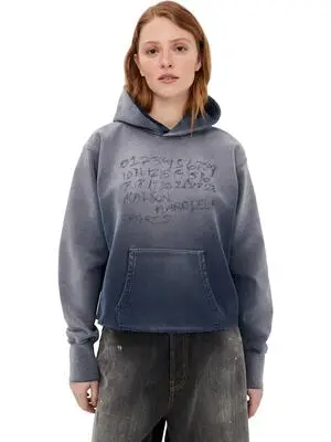 MAISON MARGIELA Maison Margiela Embroidered Logo Hoodie Cobalt