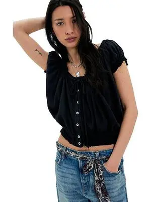 Free People We The Free Belly Blouse - Black